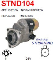 Starter Nissan UD60 (FE6-Engine) 24V 11T 4.5KW - STND104 – Great Brands ...